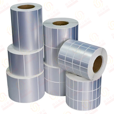 Custom 60x40mm Matt PET Silver Label Barcode Adhesive Label Sliver ...